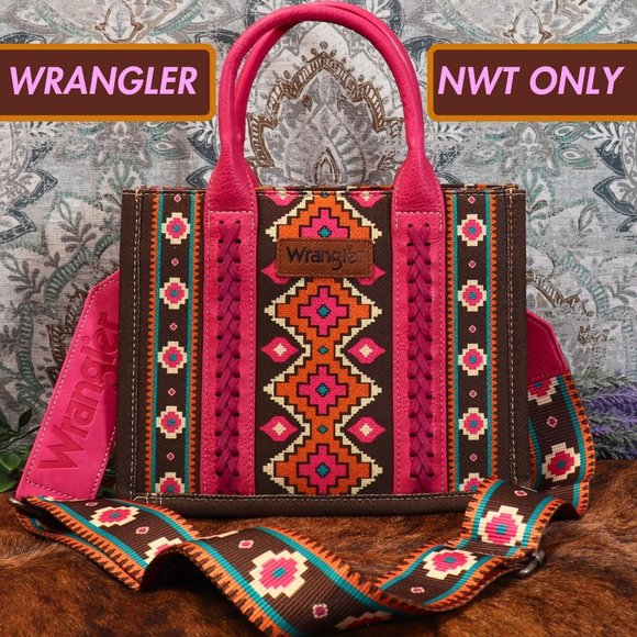 Wrangler | Bags | Nwt Wrangler Purse Hot Pink Tote Crossbody Western ...